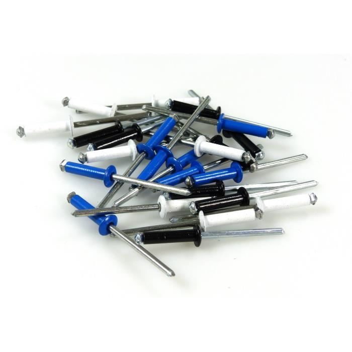 Rivets expansibles - 24 rivets alu ø4,2mm - Plaque d'immatriculation ...
