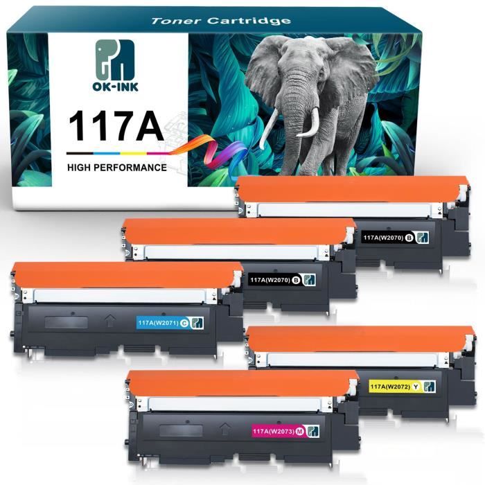 OK-INK 5-Pack Cartouche 117A de Compatible pour HP Color Laser MFP ...
