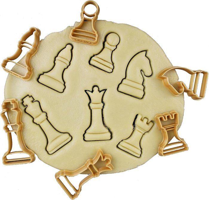 Emporte-Pièces Jeu D'Échecs-Lot De 6-Roi,Reine,Pion,Fou,Cavalier,Tour ...