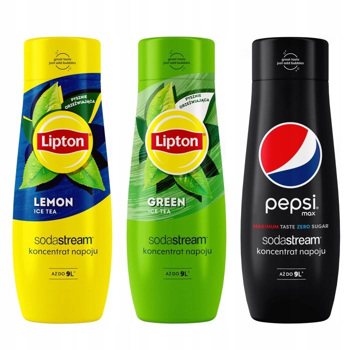 Lot de 3 concentrés SodaStream Lipton Citron+Vert+Pepsi Max - Cdiscount ...