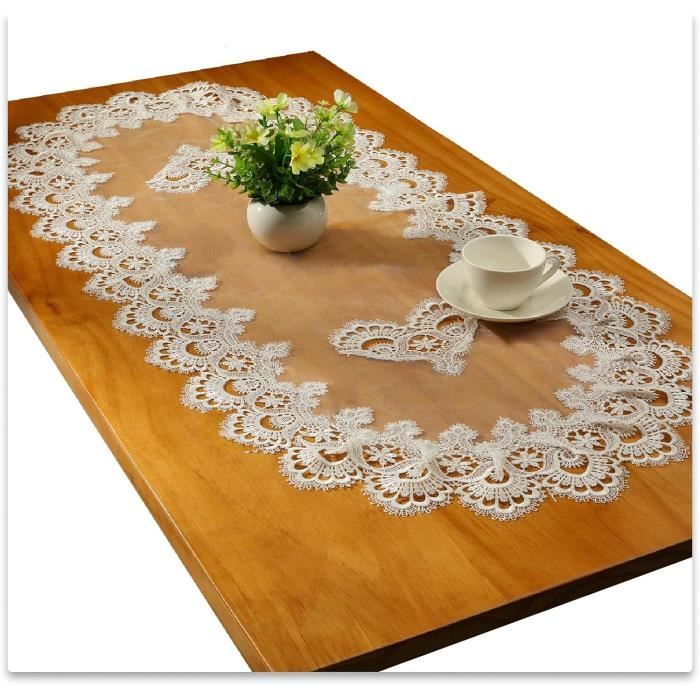 Dentelle Chemin De Table Ovale Nappe Brodée Dentelle Napperons ...