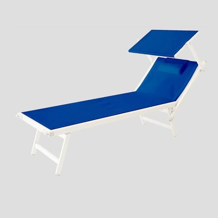 L-Mediterra Lit de plage professionnel en aluminium, avec Toilettes et ...