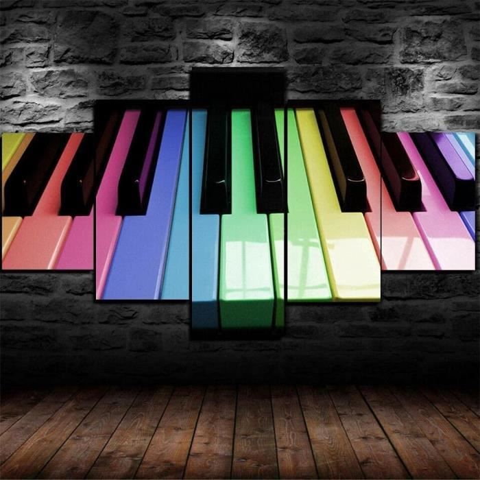 Affiche De Musique De Clavier De Touches De Piano -Impression sur Toile ...