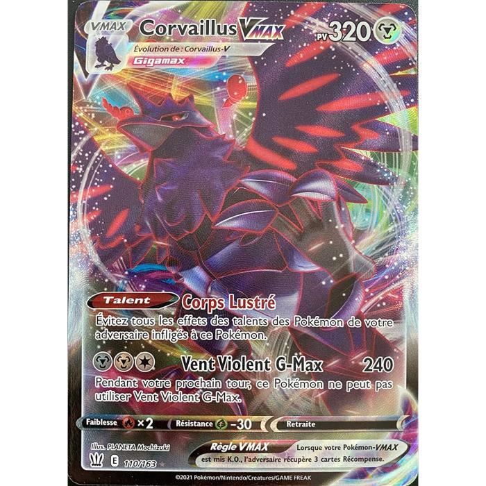 Carte CORVAILLUS 110-163 Vmax Ultra Rare Epée et Bouclier 5 EB05 FR ...