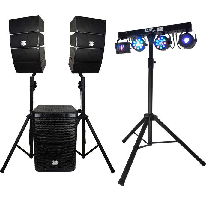 Pack DJ Pure Array 1000 - Enceintes satellites + Caisson + Pieds ...