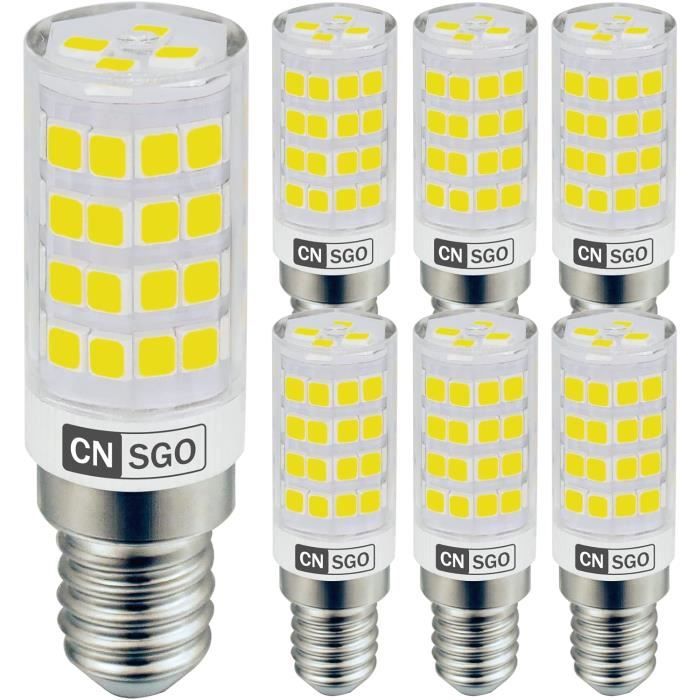 E14 Ampoule Led 6000K Blanc Froid 530 Lumens Lot De 6. 4W Équivalent 45W Halogène, Angle De ...