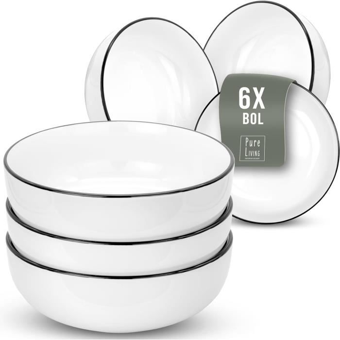 Ensemble 6 Bols Porcelaine Scandi - Design Scandinave, Résistentes Au ...