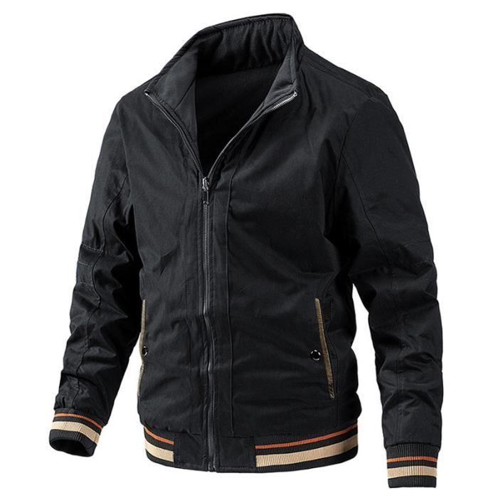 Blouson Homme Double Face Mi-saison OEIN - Noir - Confortable et Coupe ...