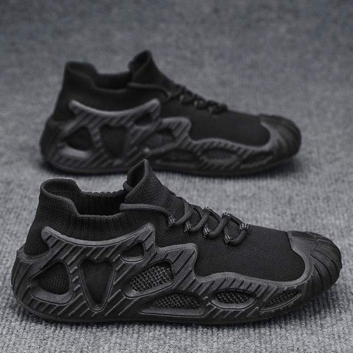 Baskets Homme Sport Extérieur Confort Aération Doux - AIEVIS - Noir ...