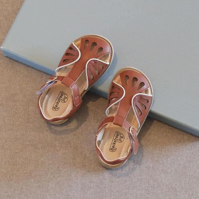 SANDALE - NU-PIEDS KJEHOME sandales en cuir pour filles semelle souple ...