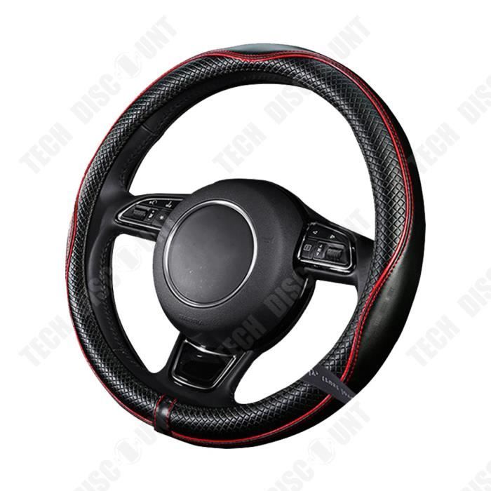 Housse de volant - TD® - Cuir véritable - Diamètre 38 cm - Antidérapant - Design patchwork ...