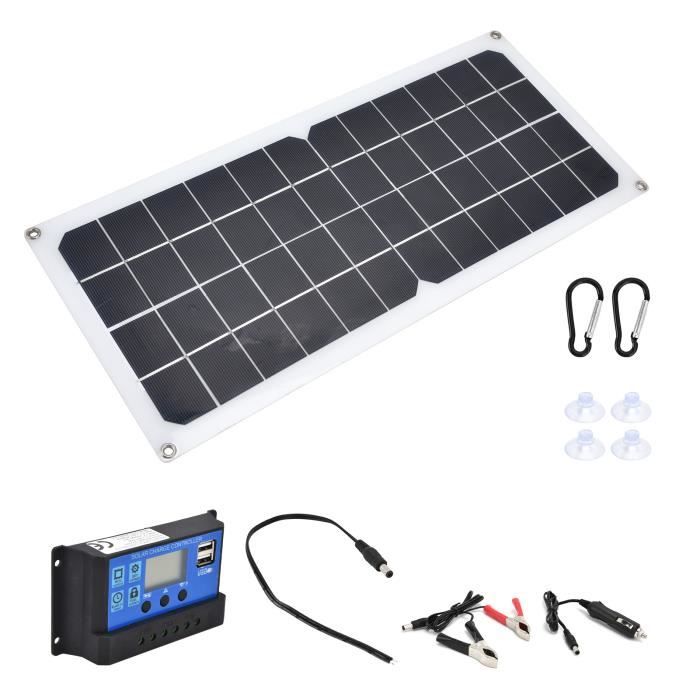 TMISHION Carte de charge solaire Kit de chargeur de panneau solaire 10W avec contrôleur 60A ...