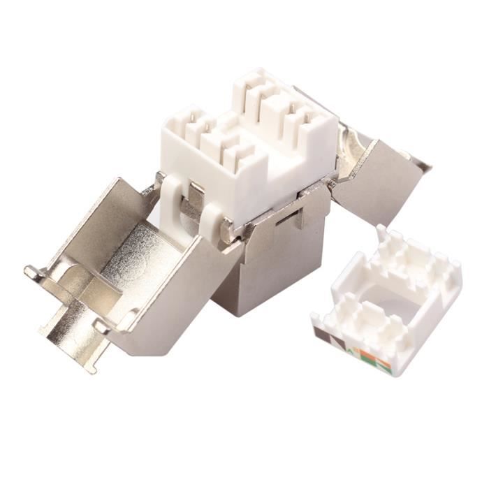 Module Keystone Cat 6a Jack - Blindé Connecteur RJ45 Installation Snap ...