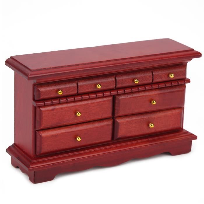 Armoire de maison de poupée en bois, pratique simuler l'armoire miniature durable de fiabilité ...