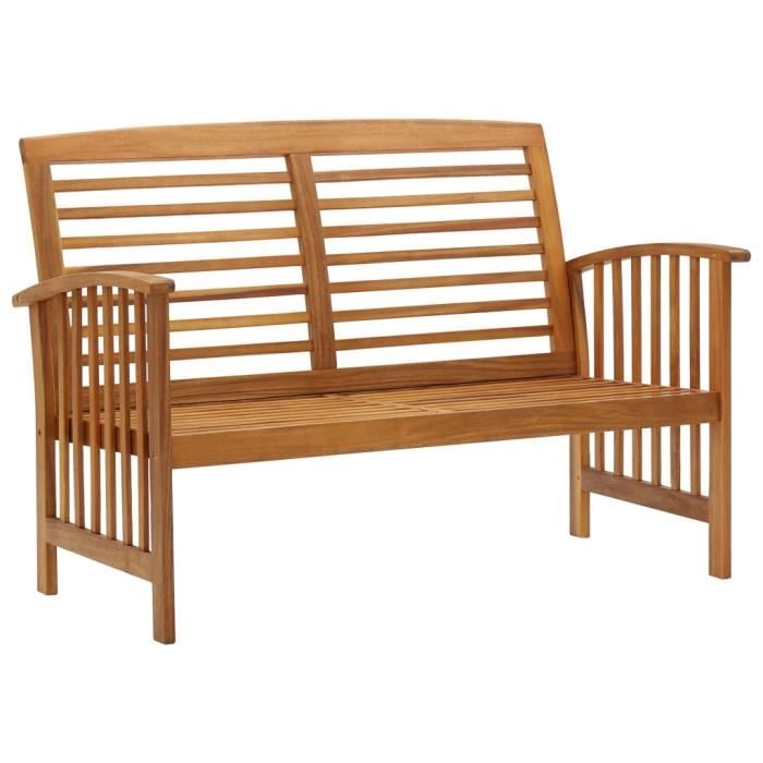 FAS(310262)Salon de jardin 2 pcs Bois d'acacia solide - Cdiscount Jardin