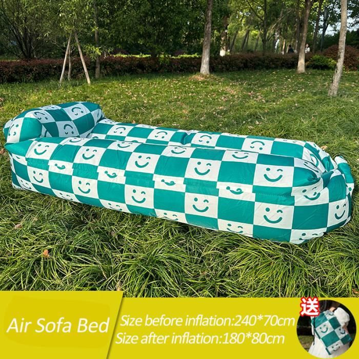 H Canapé gonflable rapide pour camping chaise longue à air sac de ...