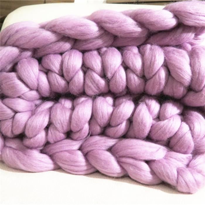 LAINE A TRICOTER,purple--Fil épais en laine mérinos douce, 1000g-boule ...