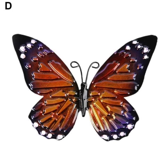 STATUE,D-China--Sculpture de papillon 3D en métal, décor mural de ...