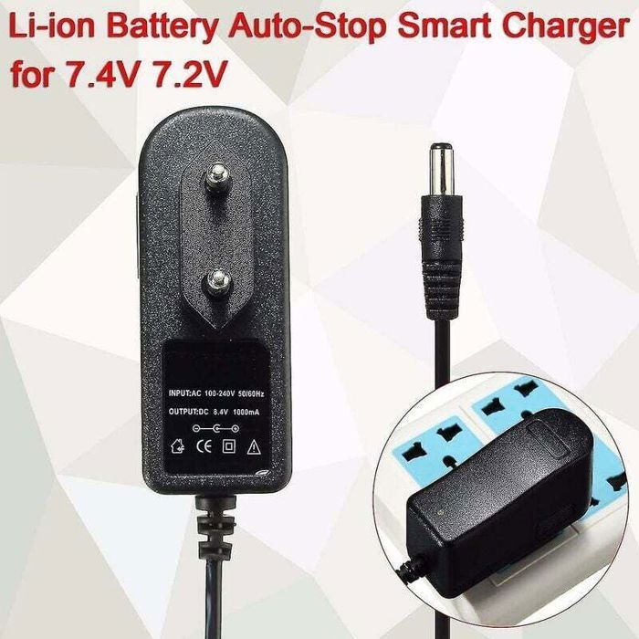 Chargeur intelligent 8.4v 1a pour 7.4v 7.2v Li-ion Li-po Batterie Auto ...
