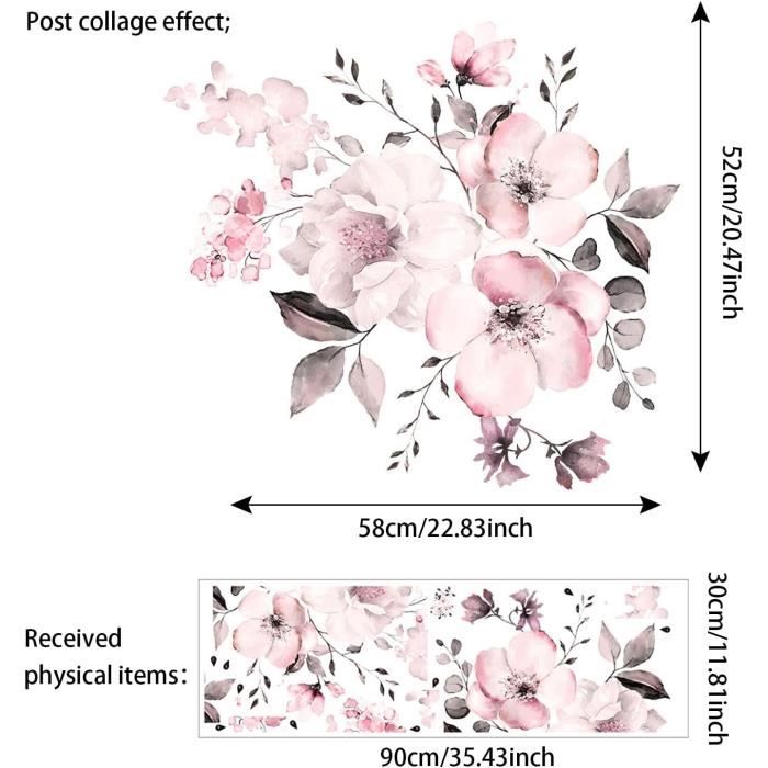 Stickers Muraux Fleur De Pivoine, Stickers Muraux Vintage Fleur ...