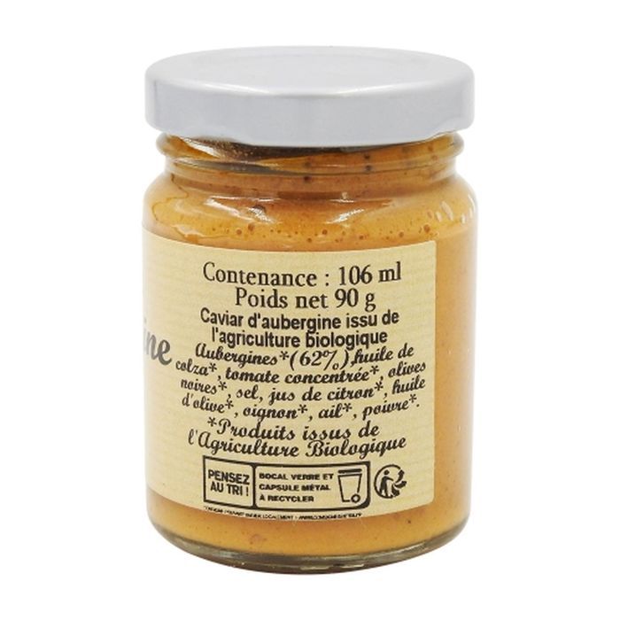 Agidra - Caviar d'aubergines BIO - Pot 90g - Cdiscount Au quotidien