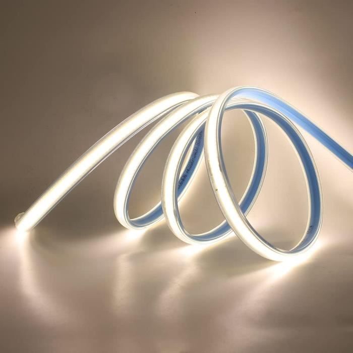 Ruban Led, Cob Led Bande Lumineuse Led 220V Avec Prise, Autocollant Led ...