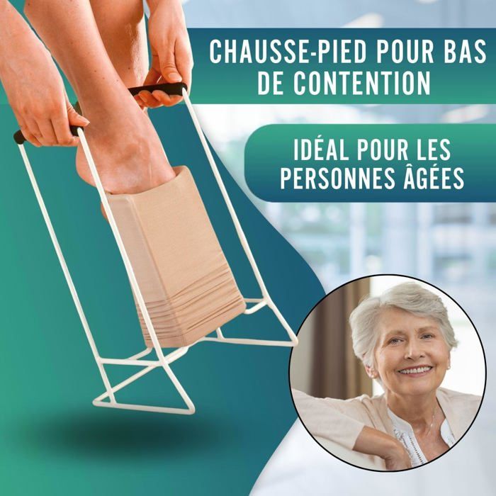 Enfile bas de contention OrtoPrime en acier - Pratique pour seniors ...