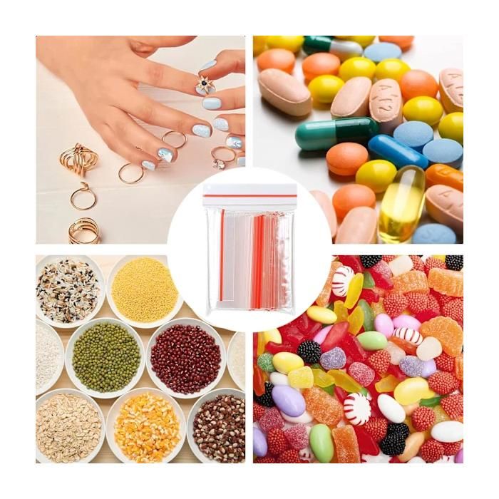 Sachets Zip Refermables 7 x 10 cm, Mini Sacs Plastique Transparente ...