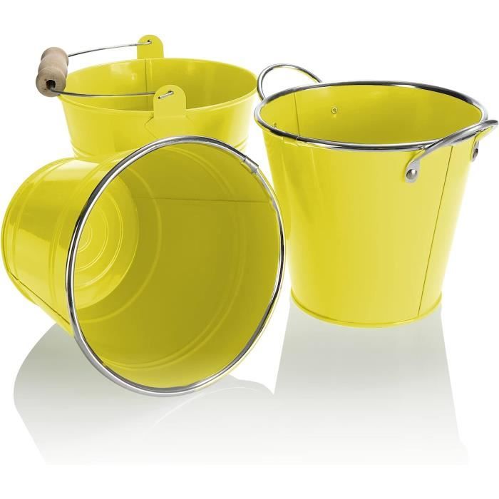 3x pots de fleurs en métal - mini pots de fleurs en métal - pots de ...