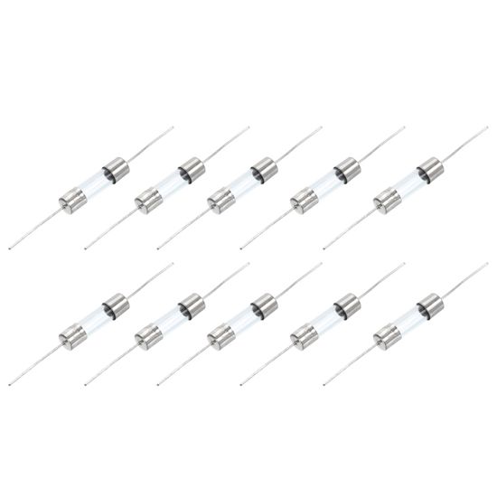 Fusible SOURCING MAP 10Pcs 5x20mm 3A 250V en Verre Axiaux avec Fil plombs pour Remplacer ...