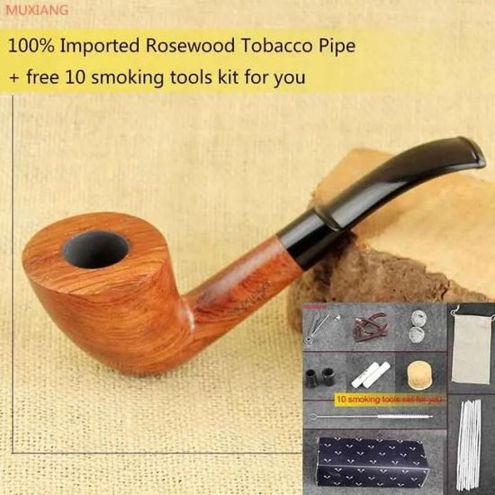 AD0011 - 16 Types Free 10 Smoking Pipe Tools Bent Rosewood Tobacco Pipe ...