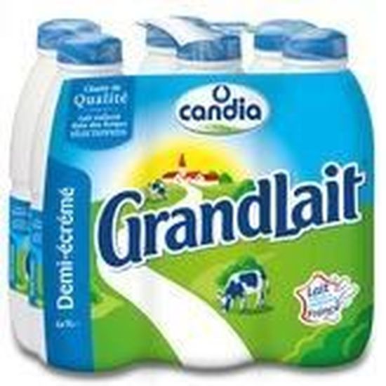 LOT DE 2 - CANDIA Grand Lait - Lait demi-écrémé 6x1l - Cdiscount Au ...
