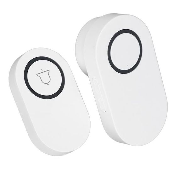 Mothinessto Ensemble de sonnette sans fil Sonnette sans fil auto-génératrice, étanche IP65, auto ...