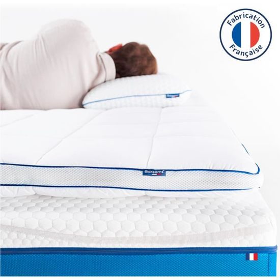 Bdreams® Surmatelas 140x200cm de Confort Moelleux - Qualité Hôtellerie ...
