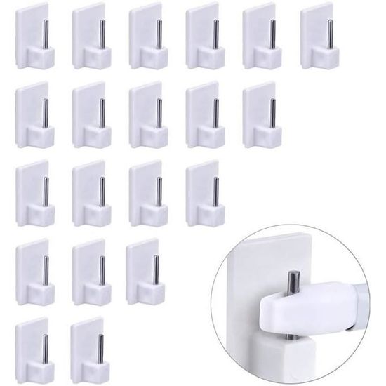 LATTCURE Crochet Tringle Rideau Sans Percage, Fixation Rideaux Sans ...