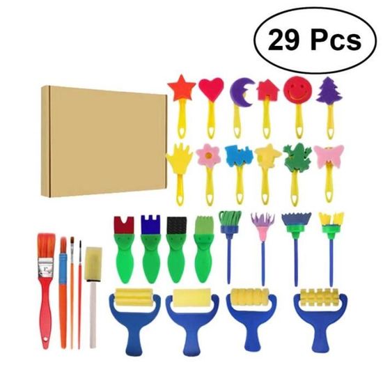 29pcs peinture éponge brosses EVA ensemble créatif timbre bricolage art ...