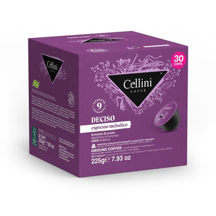 Caffè Cellini Espresso Deciso Melodico Capsules compatibles avec Dolce ...