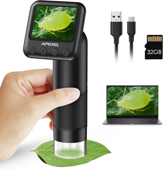 Microscope numérique Portable LCD, Microscope Portable 800x pour ...