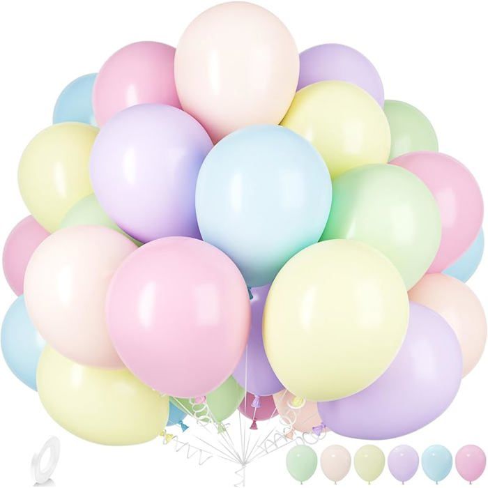 Ballons Pastel Paquet de 30 Ballons Couleurs Pastel Arc-en-ciel entex ...