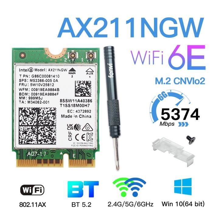 Ax211ngw (cnvio2) - Emplacement Wi-fi 6e Intel Ax211 Cnvio2 M.2, Tri ...