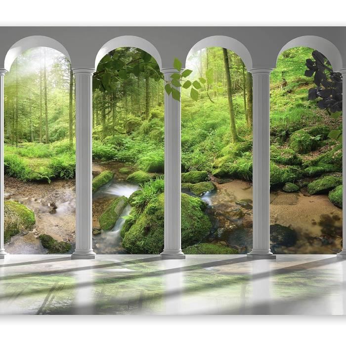 Papier Peint Adhésif Foret 98X70 Cm Mural Décoration Feuille ...