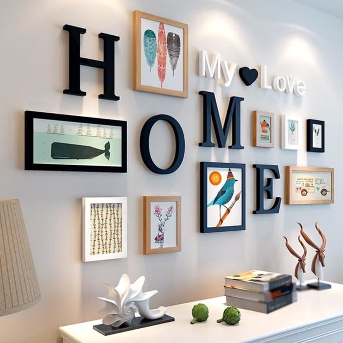 Cadre Mur De Photo En Bois, Créatif Salon Simple Moderne Restaurant ...