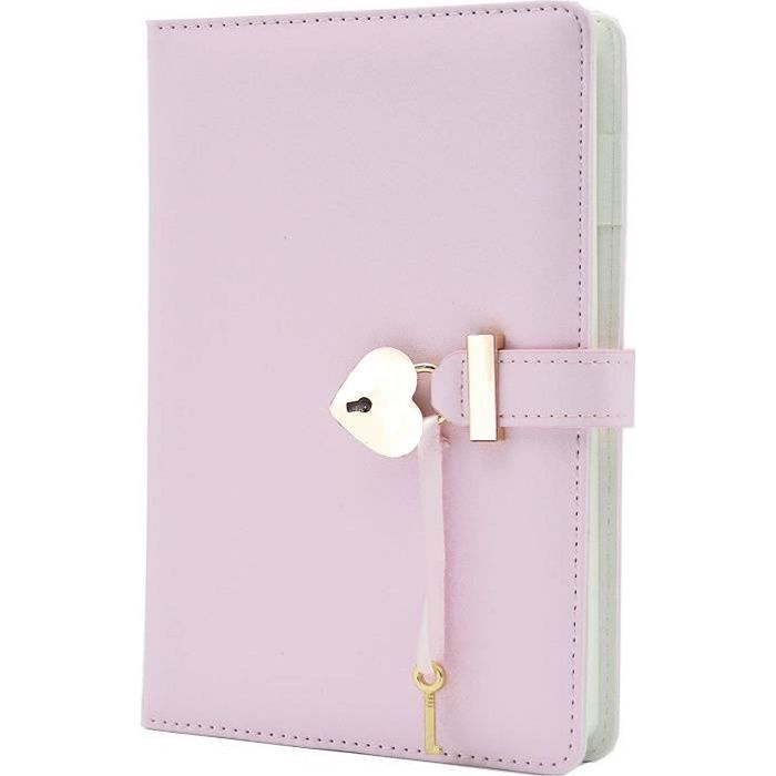 Journal Intime - Secret Journal avec Coeur Cadenas et Clé - Rose ...