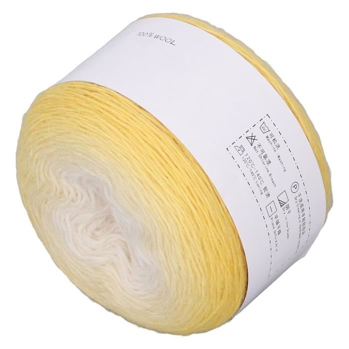 Duokon fil de laine mérinos Cake Yarn Jaune Blanc Environ 656yd Long ...