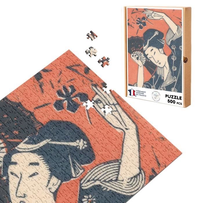 Puzzle Classique 500 pièces Geisha Motif Rouge Illustration Japon ...