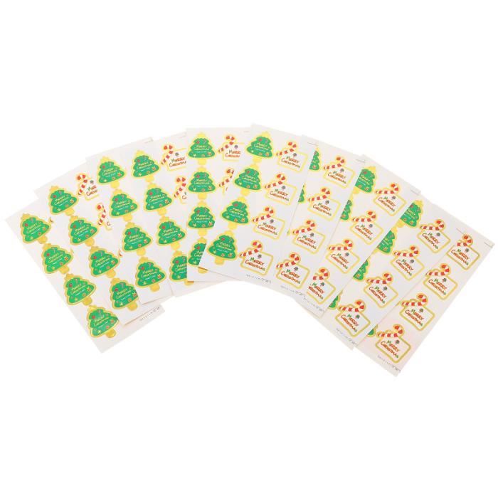 80pcs motif de Noël cadeau Stickers Stickers Creative Enveloppe ...