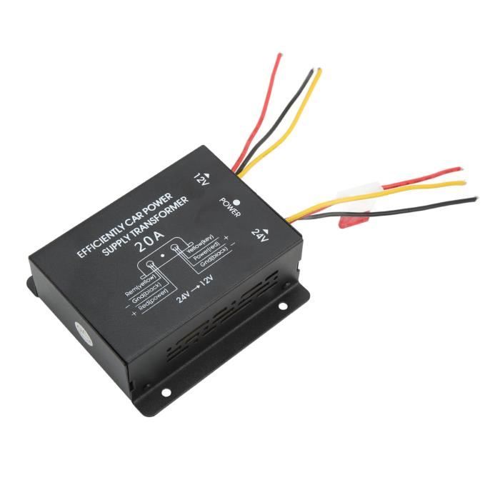 (20A) Transformer 24V à 12V Metal Converter Protection Contre Les ...