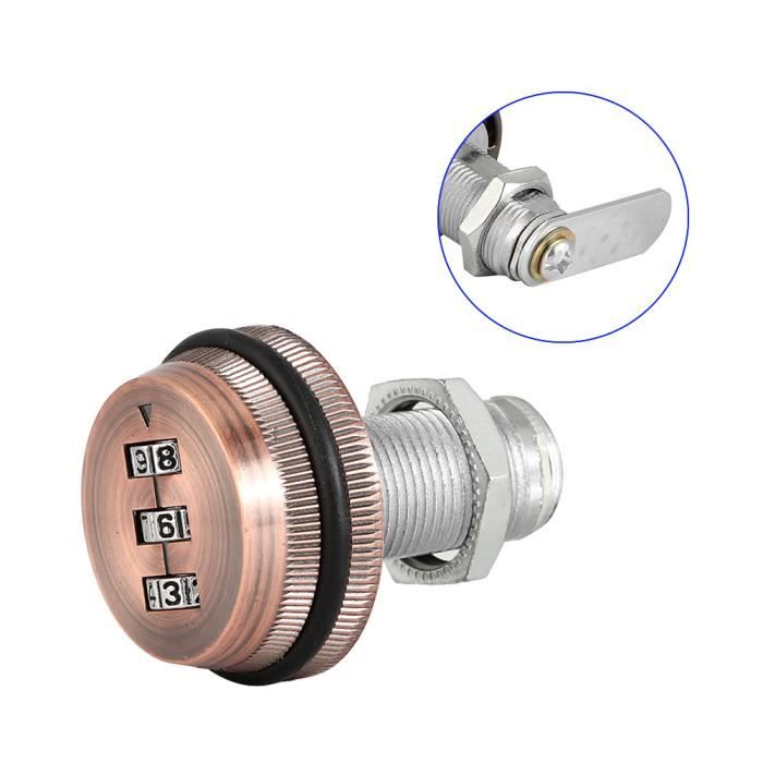 2 pcs Serrures à code mécanique en alliage de zinc rouge cuivre 30mm ...