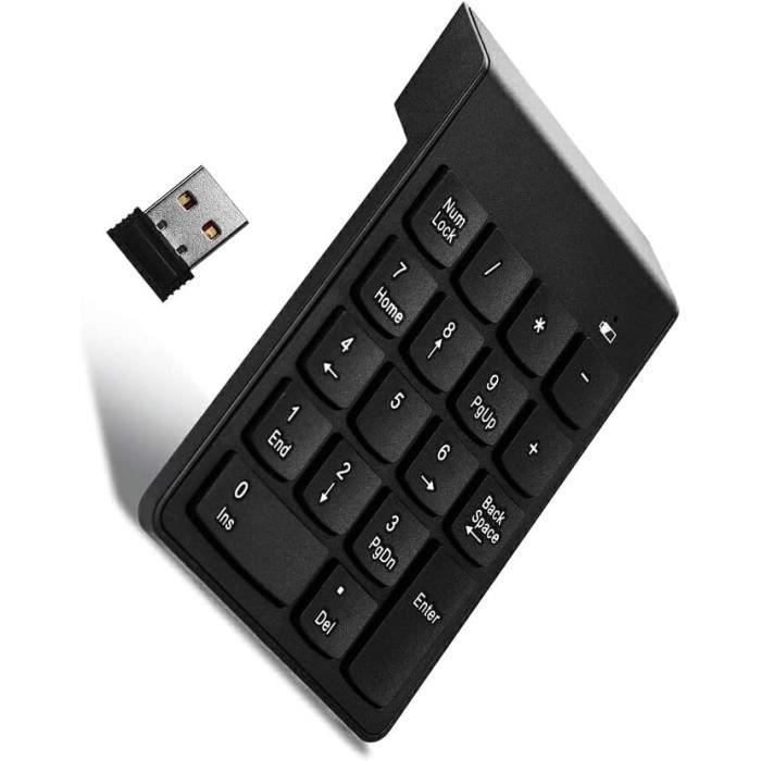 Clavier Numérique Sans Fil 18 Touches Mini Clavier Numérique Portable ...