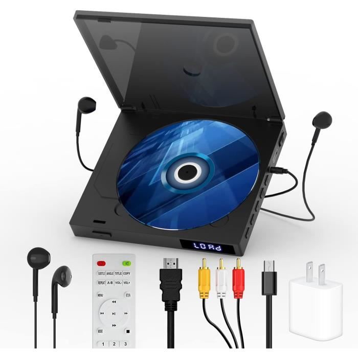Mini Lecteur Cd Dvd Portable Avec Haut-Parleurs Hifi Pour Tv ...